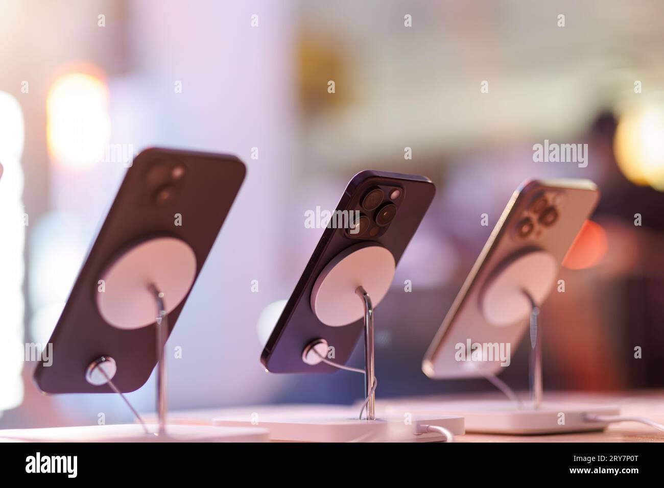 Iphone 15 from the back. Tripe and double Iphone 15 Pro Titanium camera ...