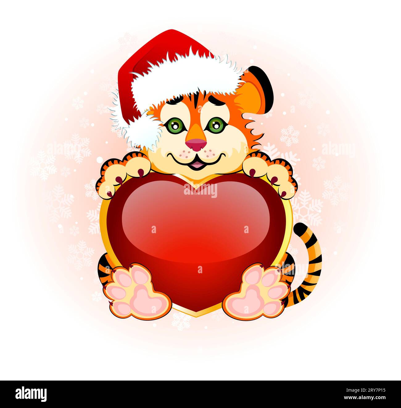 Tiger with heart Stock Photo - Alamy