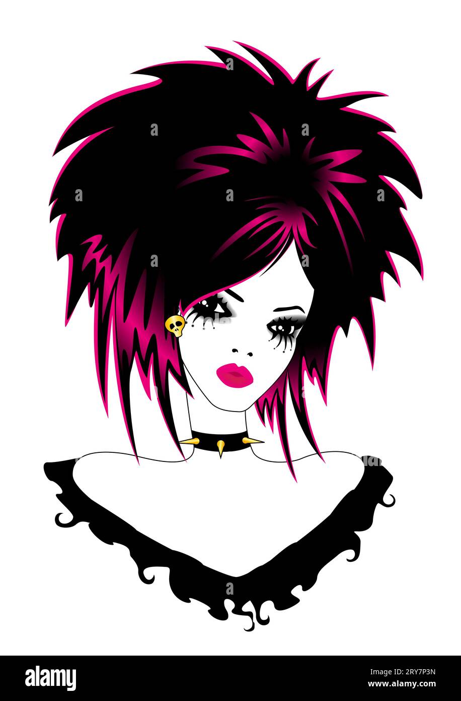 Portrait of beautiful girl of emo Stock Photo - Alamy