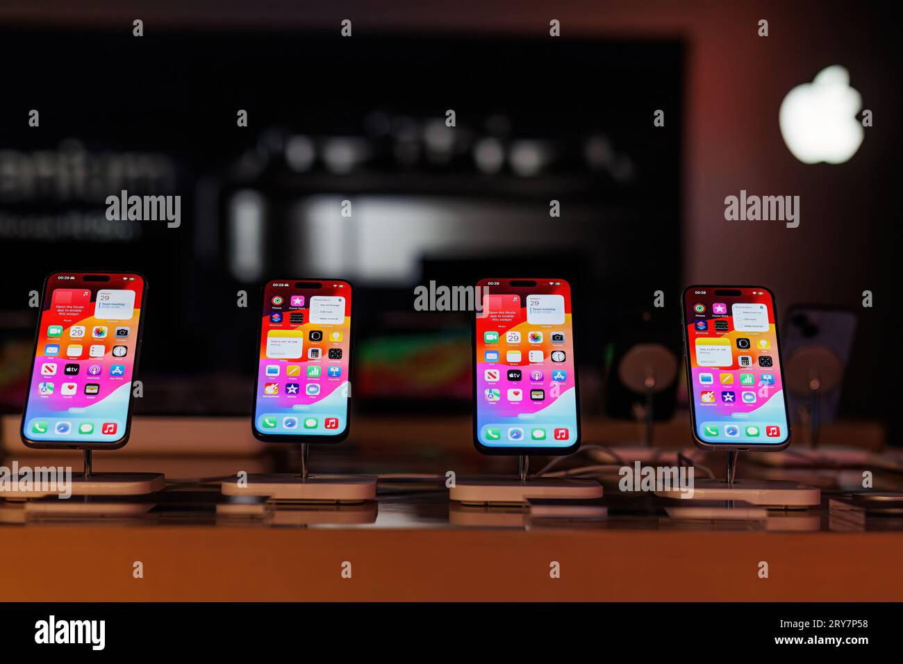 New Apple Iphone 15 Pro Titanium smartphone Stock Photo - Alamy