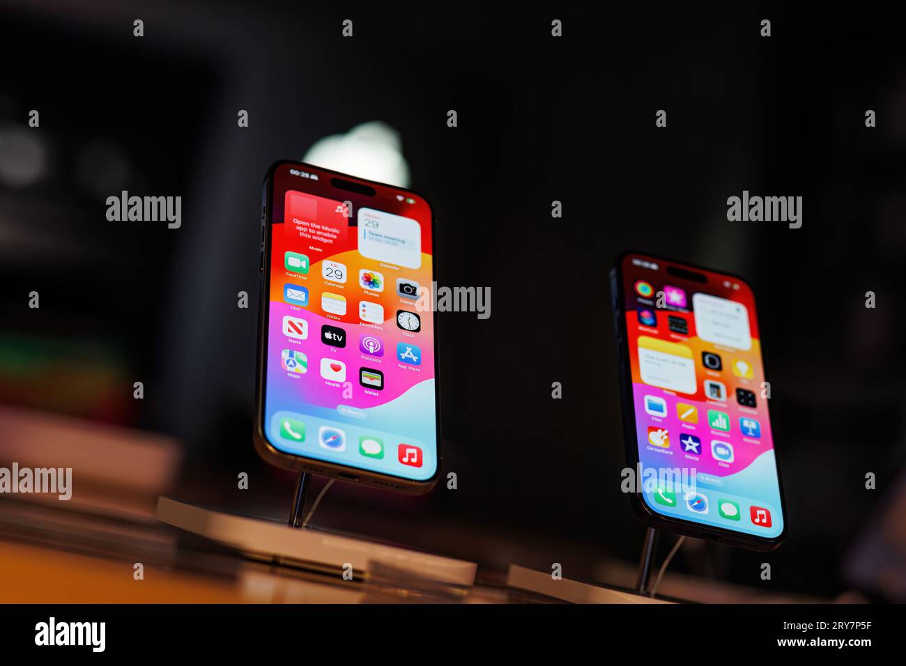 New Apple Iphone 15 Pro Titanium smartphone Stock Photo - Alamy