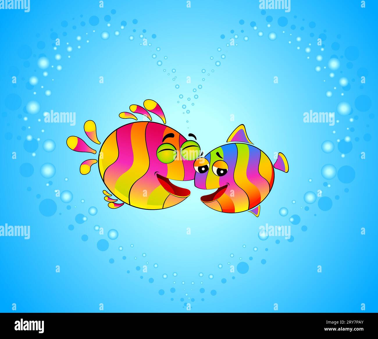 Colorful tropical fish in love Stock Photo - Alamy