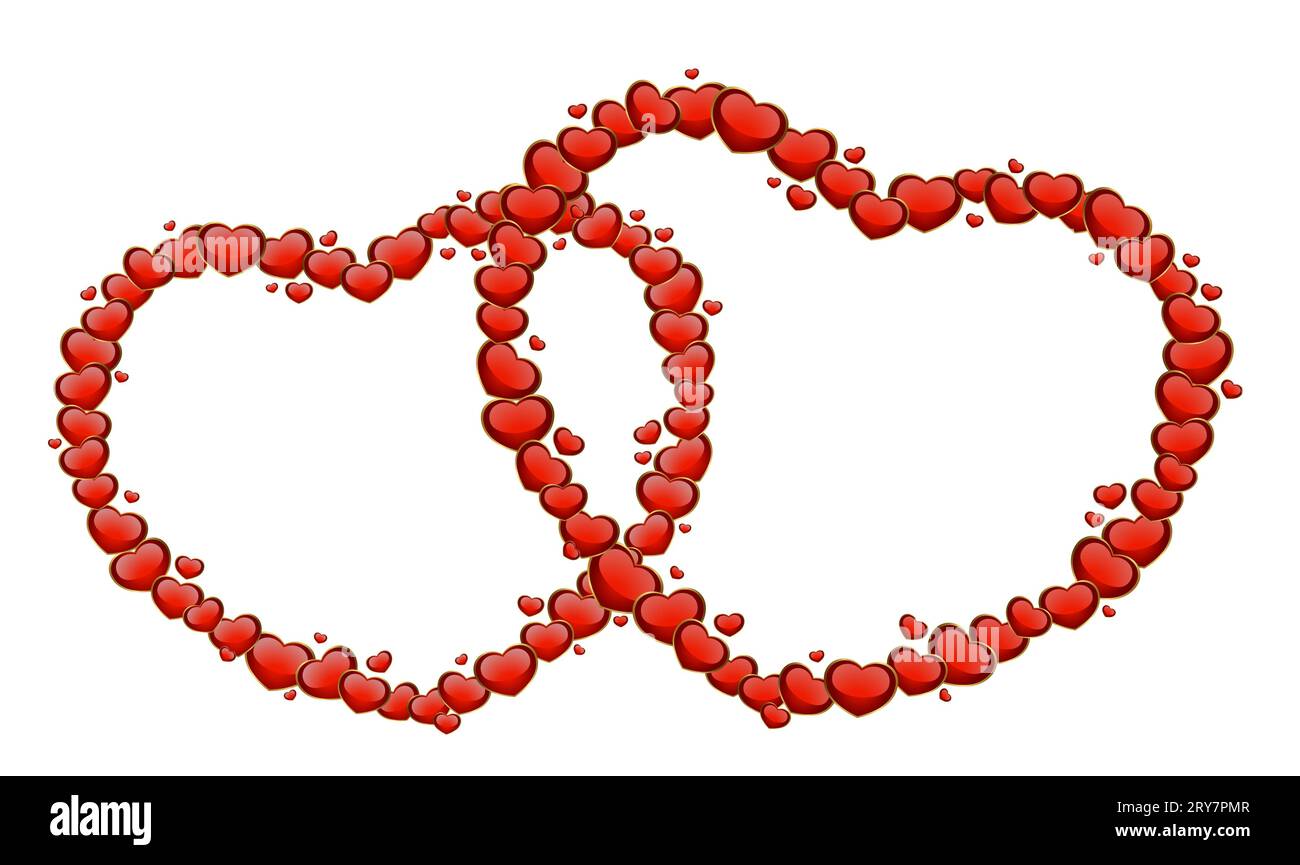 Shiny heart background red hearts Cut Out Stock Images & Pictures - Alamy