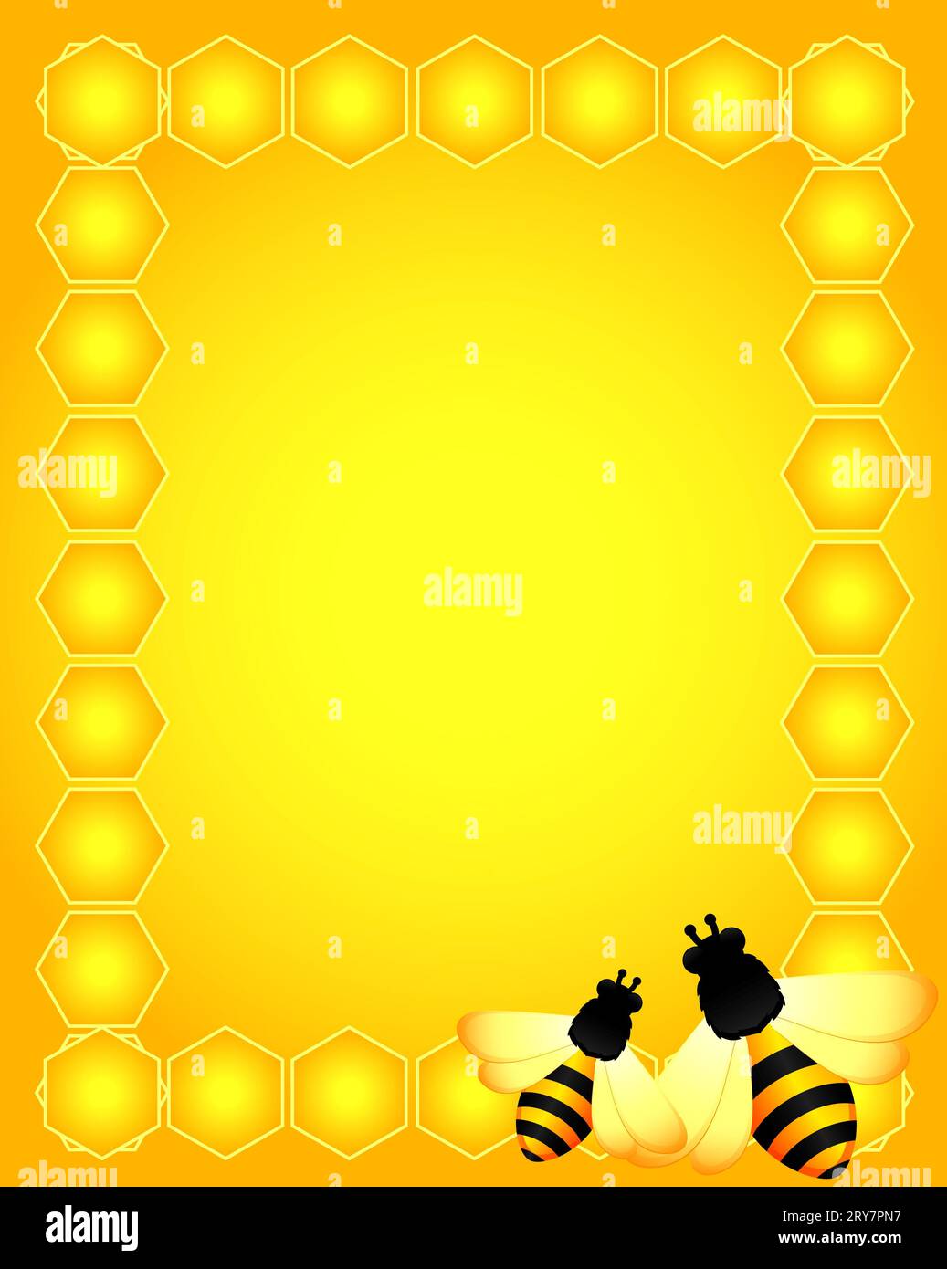 Background with funny bees Stock Photo - Alamy