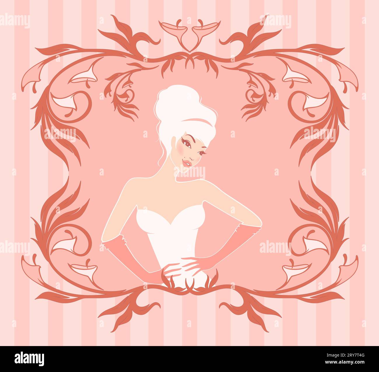Beautiful pin-up girl in retro style Stock Photo - Alamy