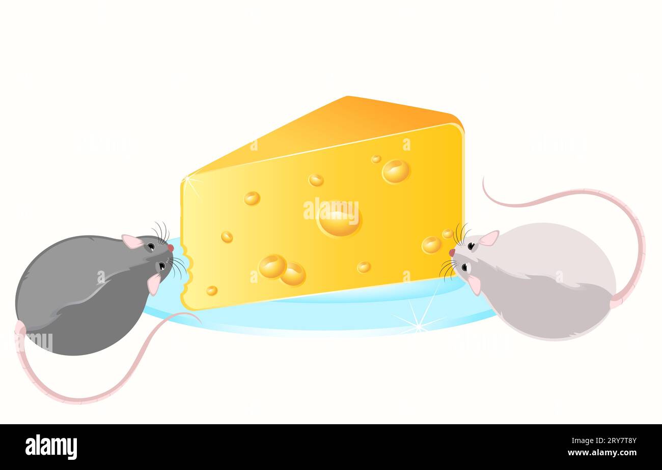 Funny rat and cheese Stock Photo - Alamy