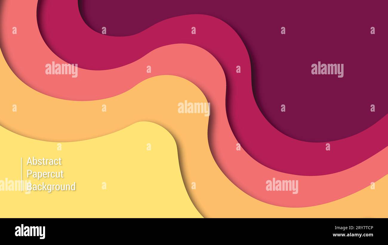 Colorful Papercut Background Concept Design Stock Vector Image & Art ...