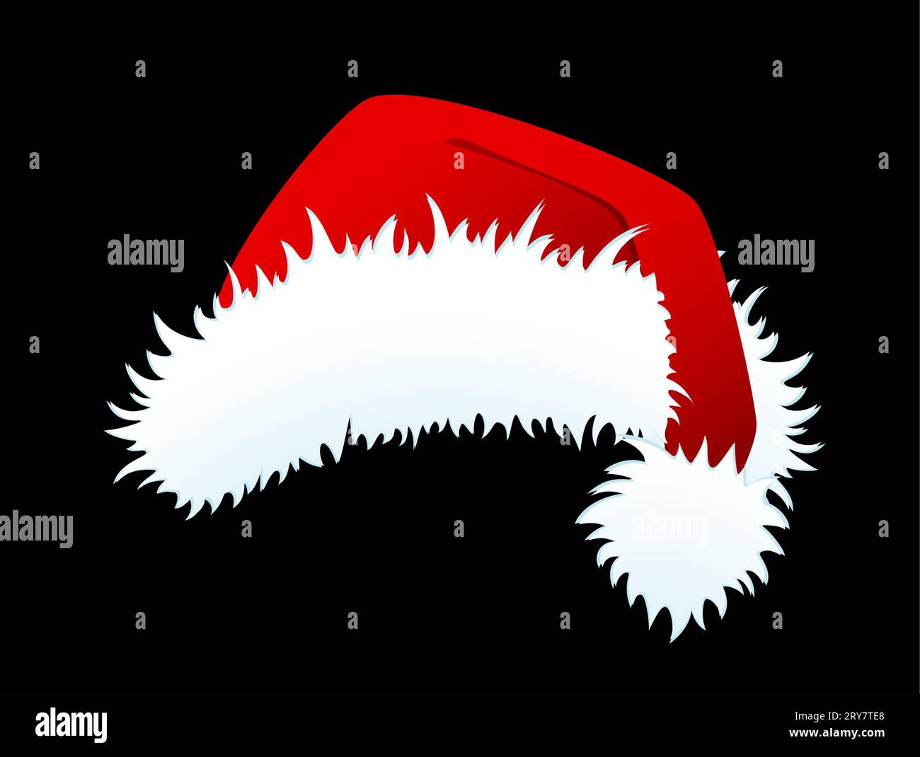 Red Santa Claus hat isolated Stock Photo - Alamy