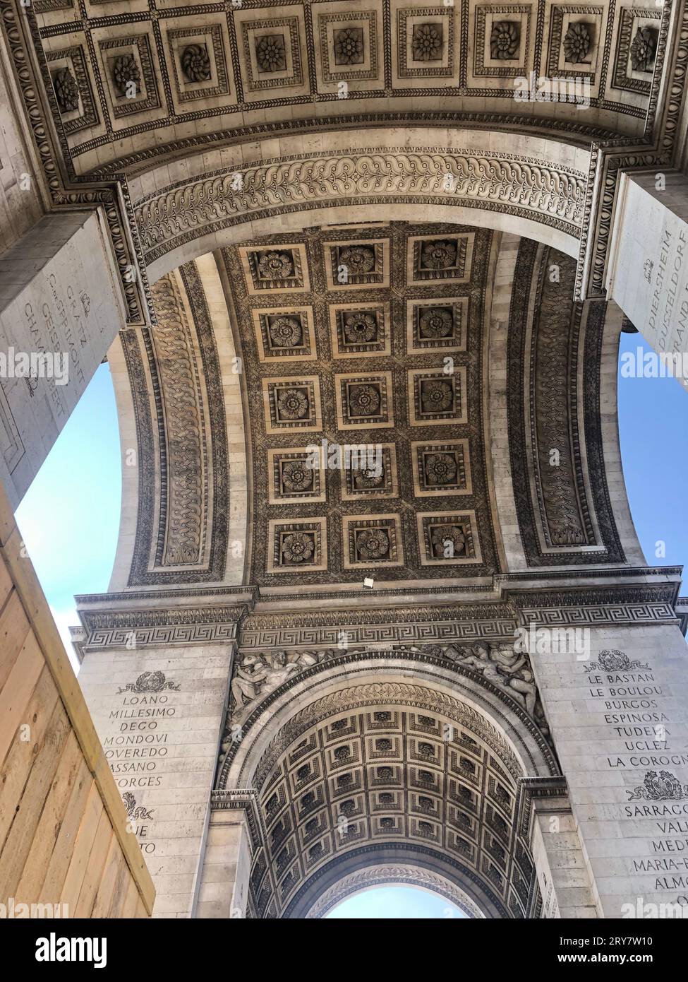 Arc de Triumph from below Stock Photo - Alamy