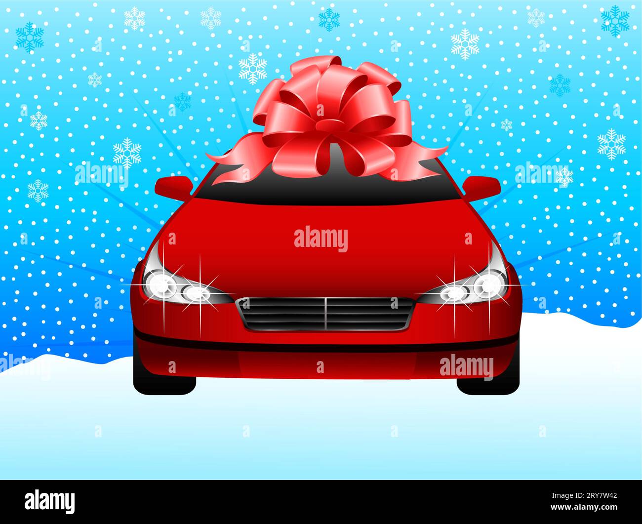 Sport car with bow Stock Photo - Alamy