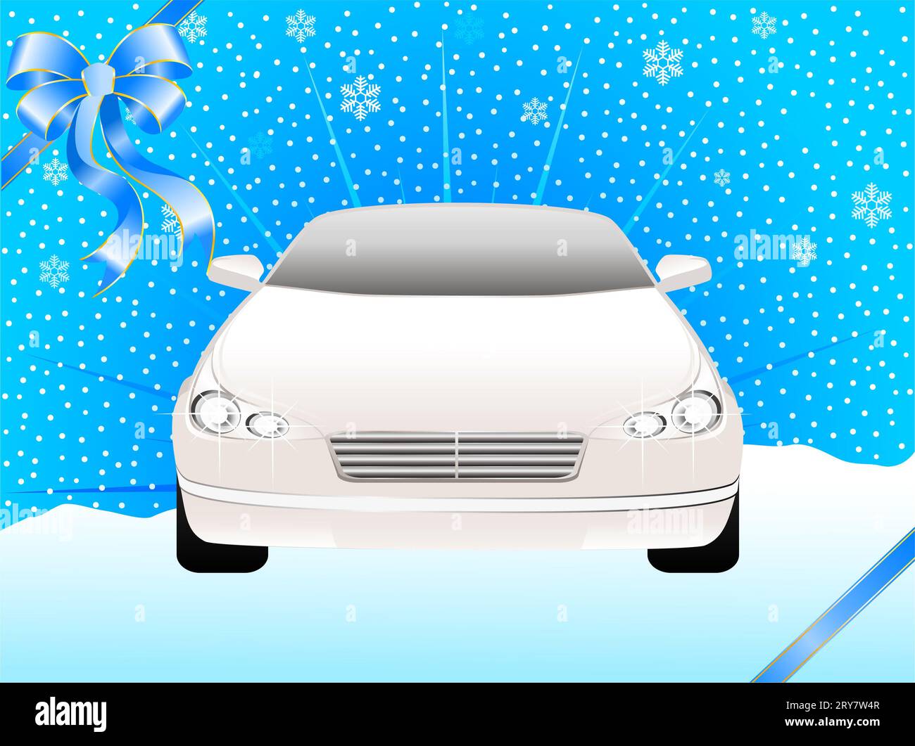 Sport car with bow Stock Photo - Alamy