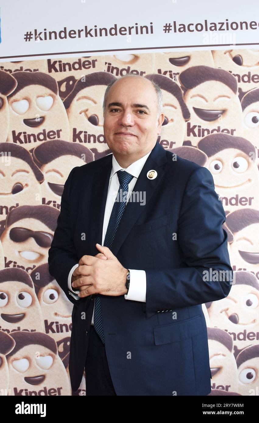 Milan, Italy. 29th Sep, 2023. Milan, Italy Ferrero presents Kinderini ...