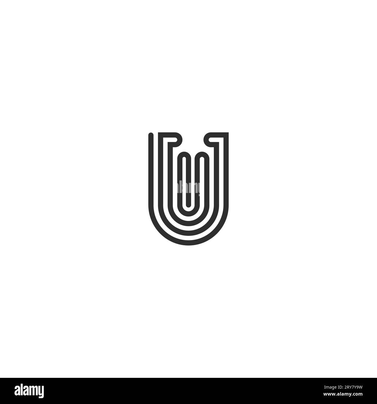 Alphabet Initials logo UU and U Stock Vector Image & Art - Alamy