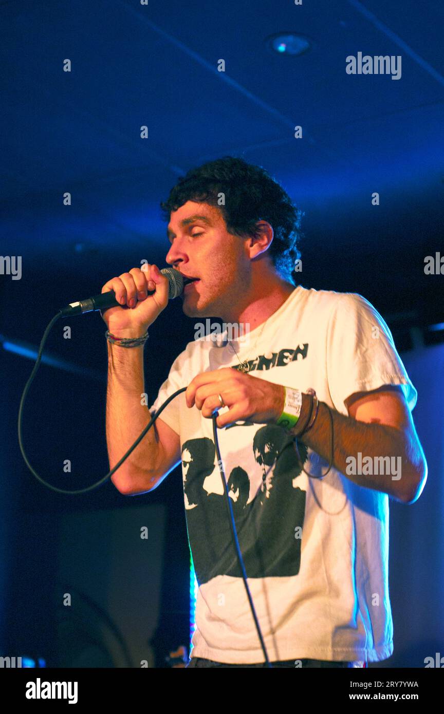 David Portner, performing as part of Animal Collective in Bristol Stock ...