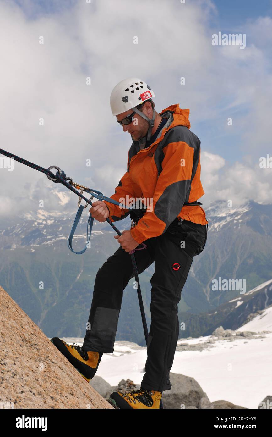 Rock climbing in the Alps, Austria Stock Photo - Alamy