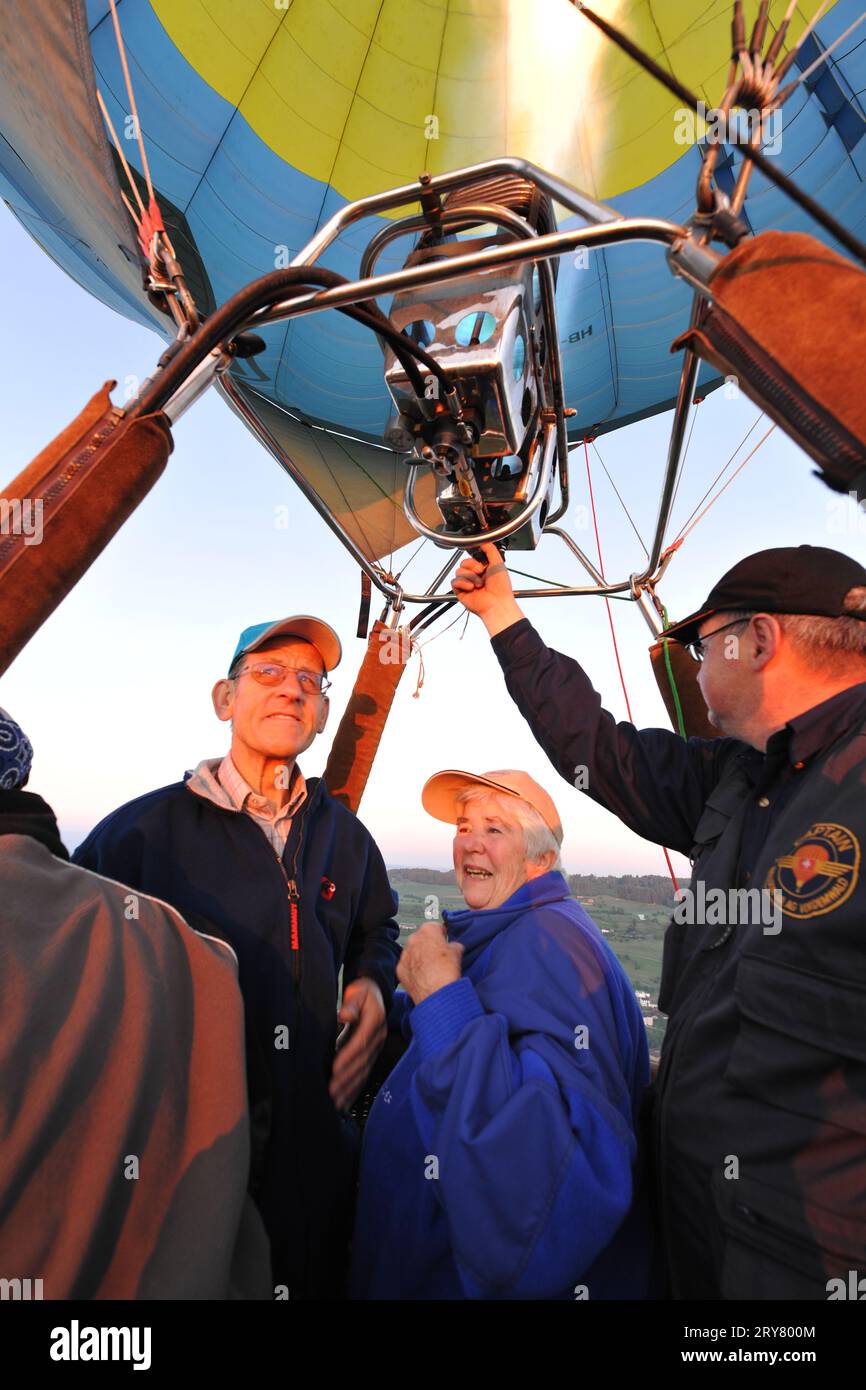 Balloon flight in Southern Germany Stock Photo - Alamy