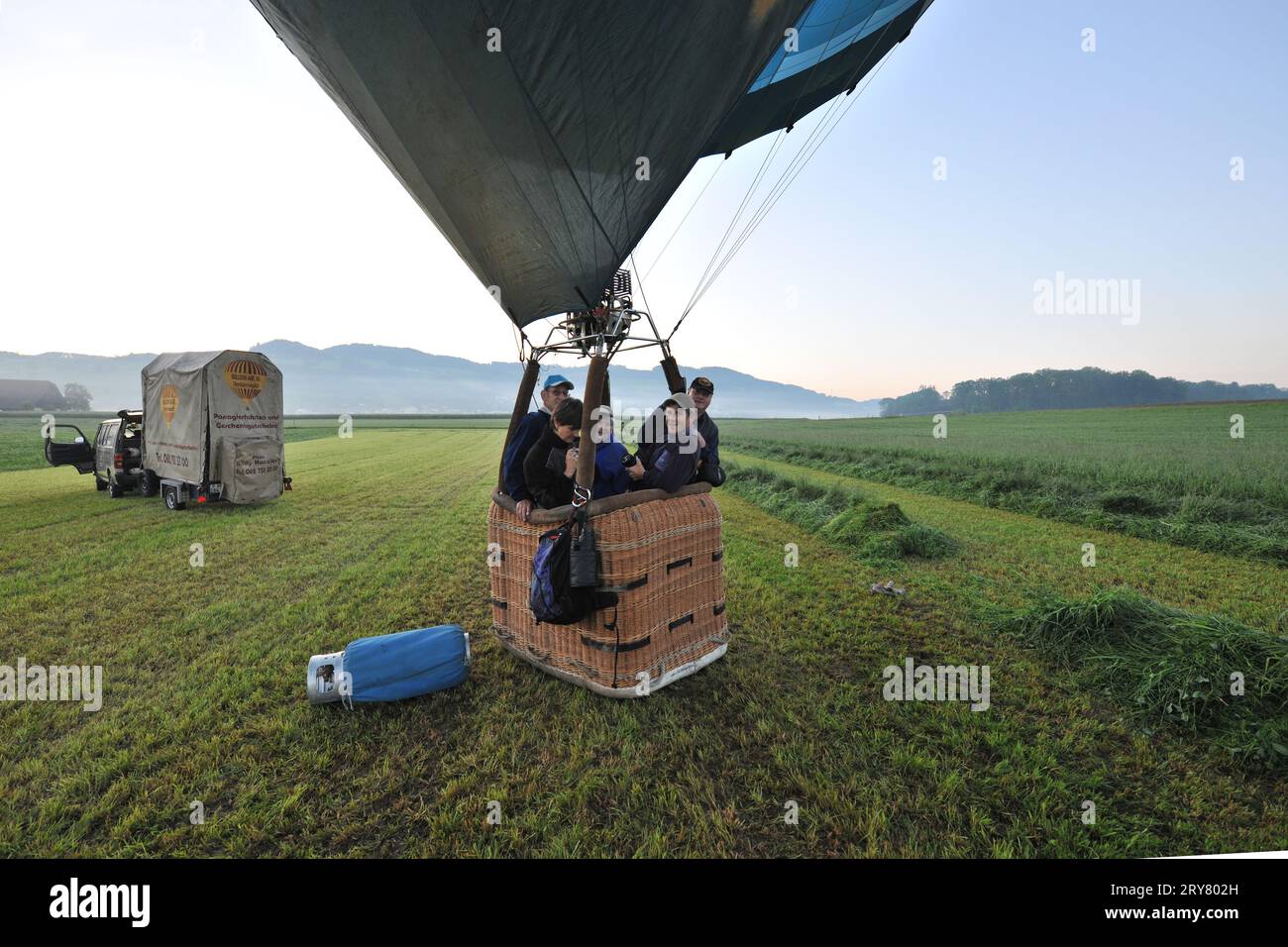 Balloon flight in Southern Germany Stock Photo - Alamy