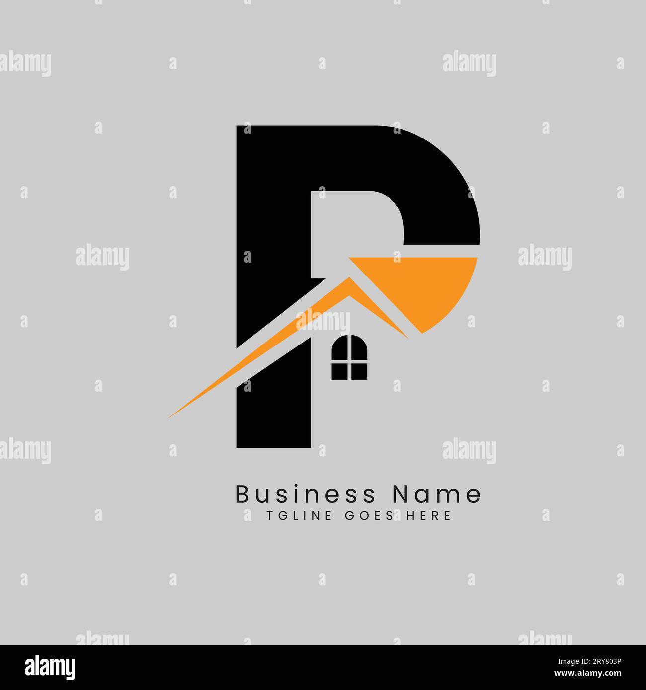 P Letter Real Estate Logo, Vector illustration Template Concept Design ...