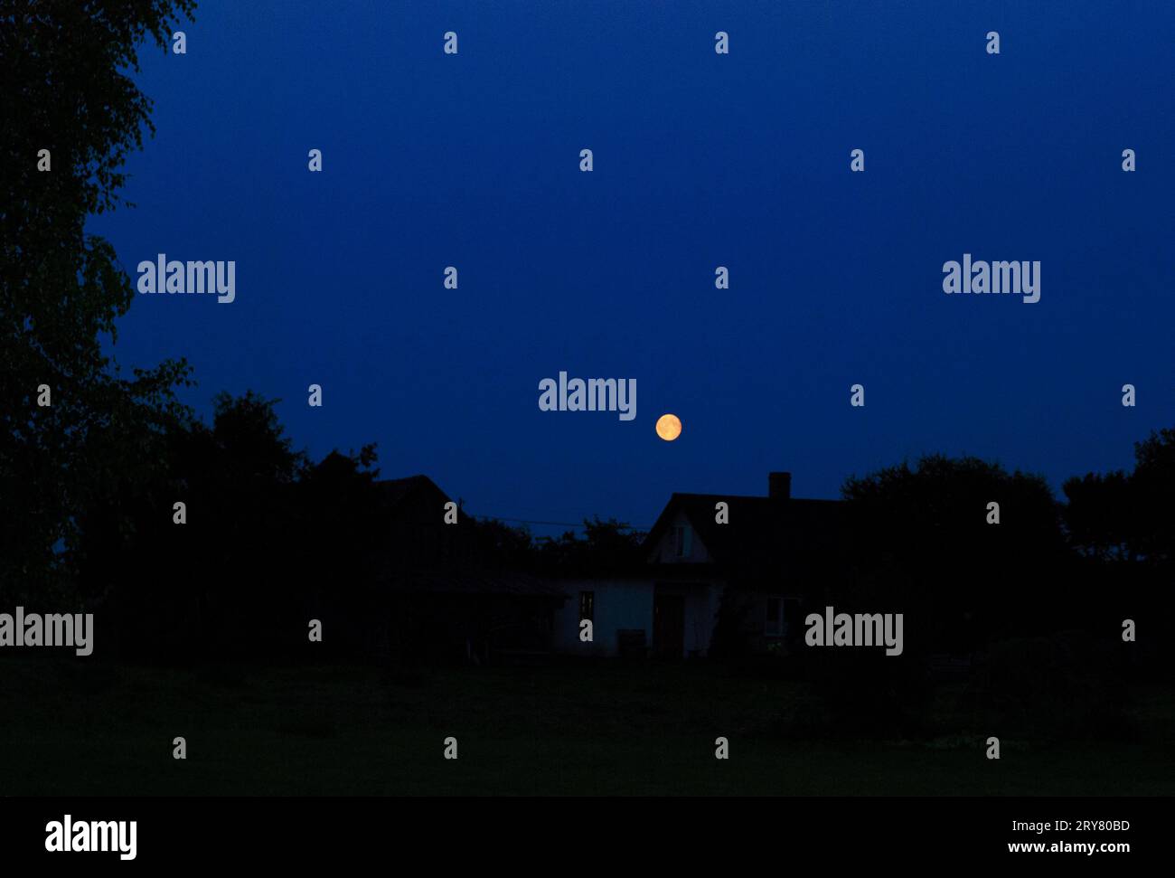 Night time sky full moon hi-res stock photography and images - Alamy