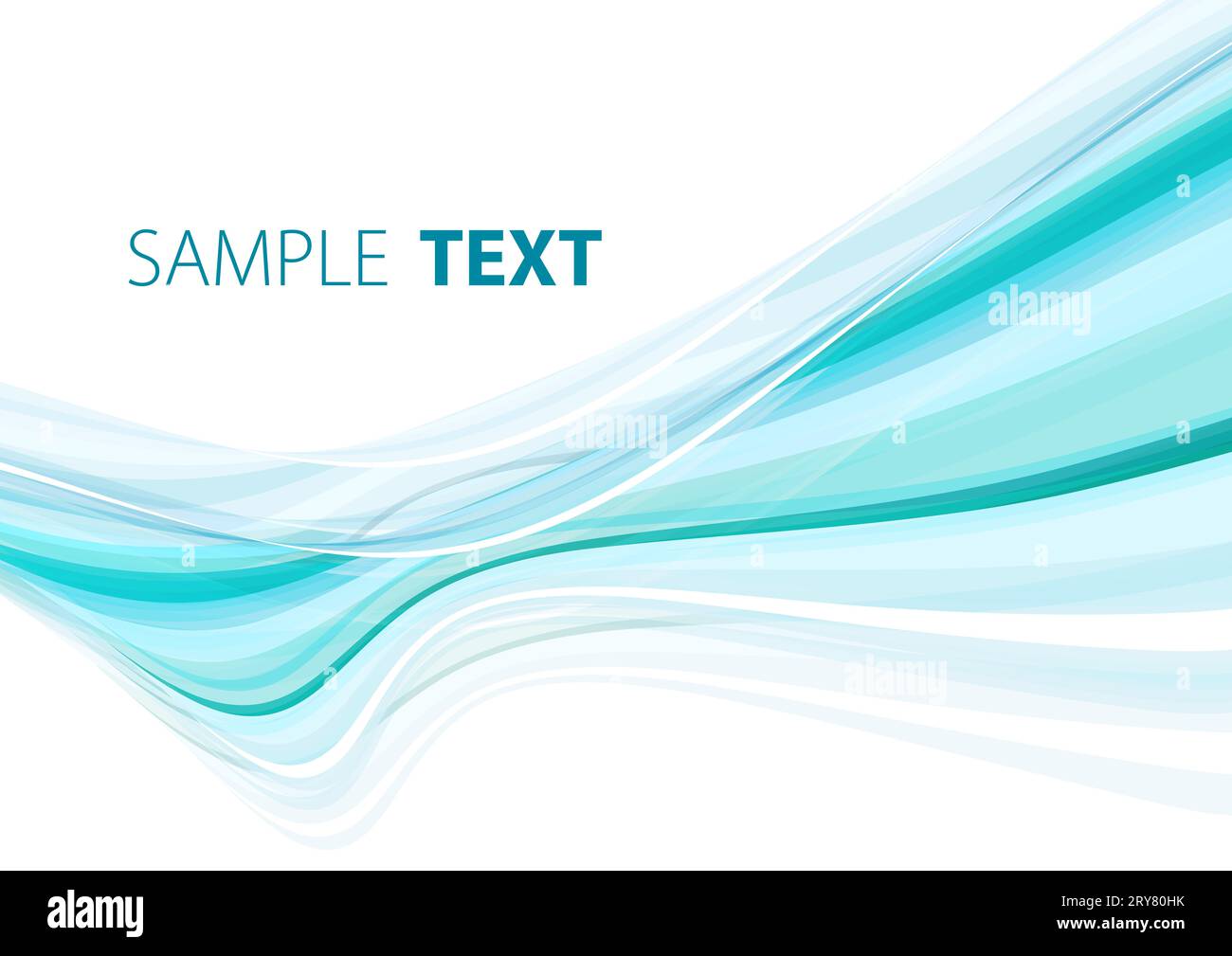 Template with abstract aqua color wave Stock Photo - Alamy