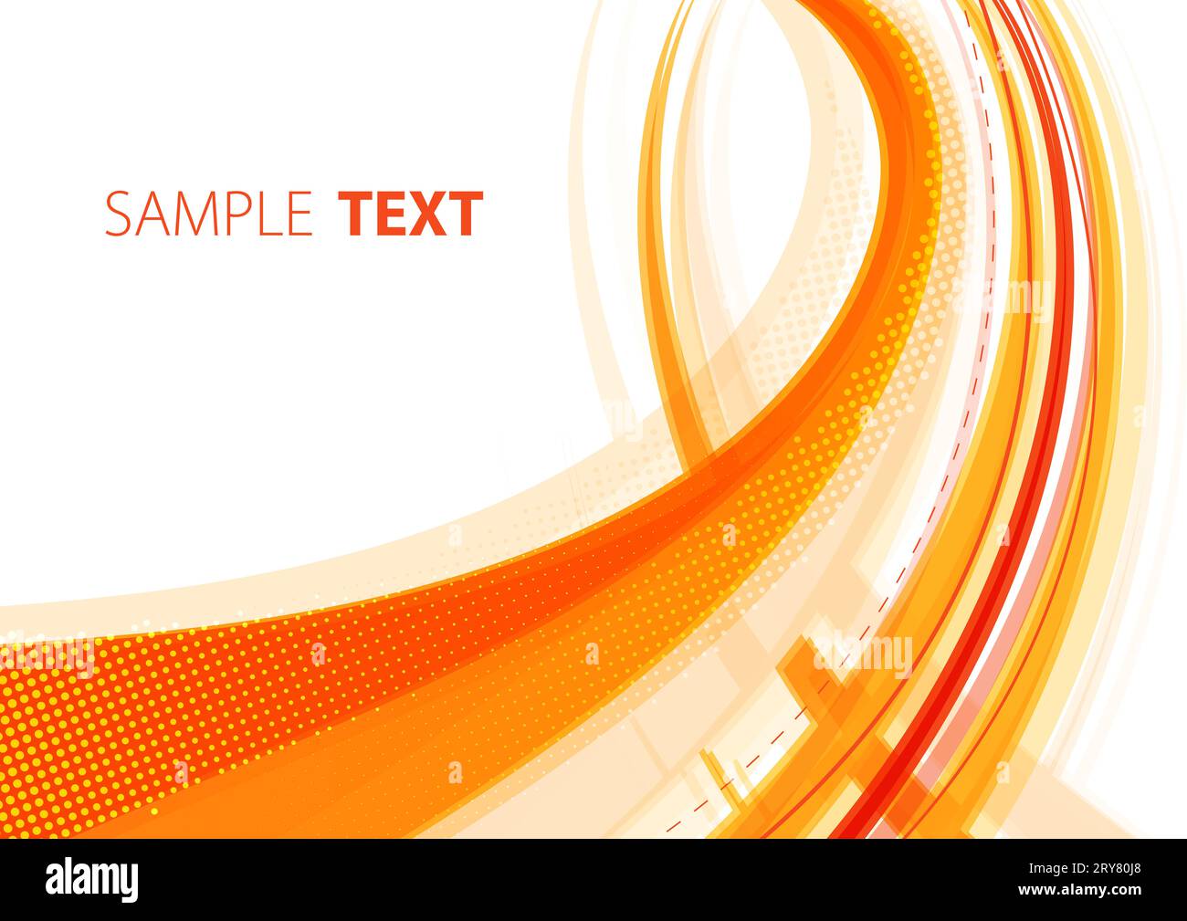 Abstract template with orange shape Stock Photo - Alamy
