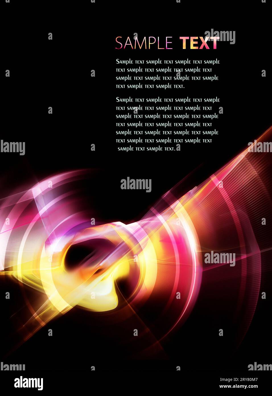 Techno flyer layout Stock Photo - Alamy