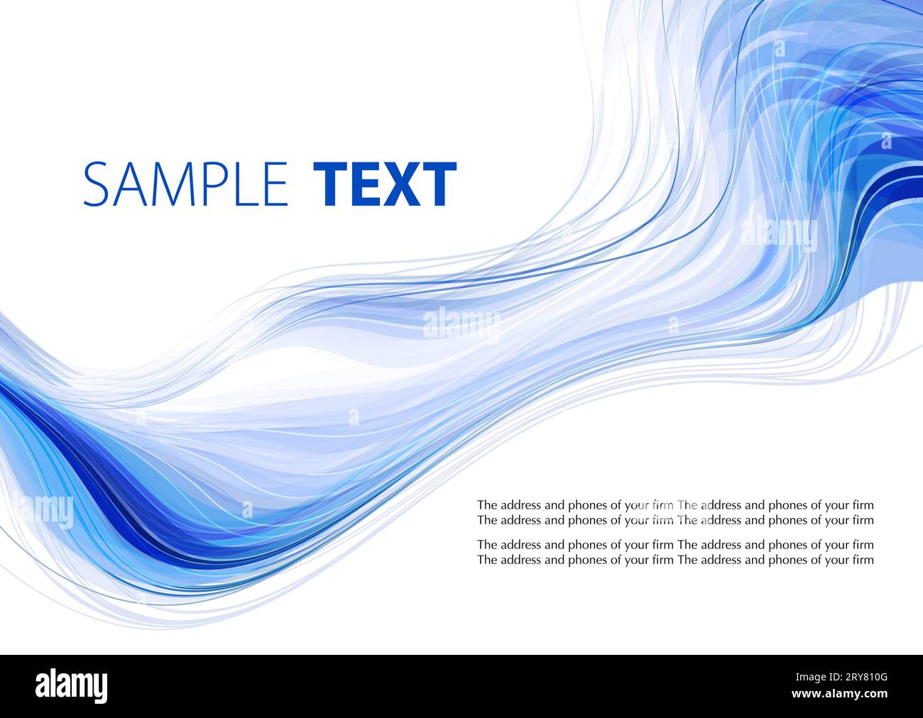 Abstract background with blue wave Stock Photo - Alamy