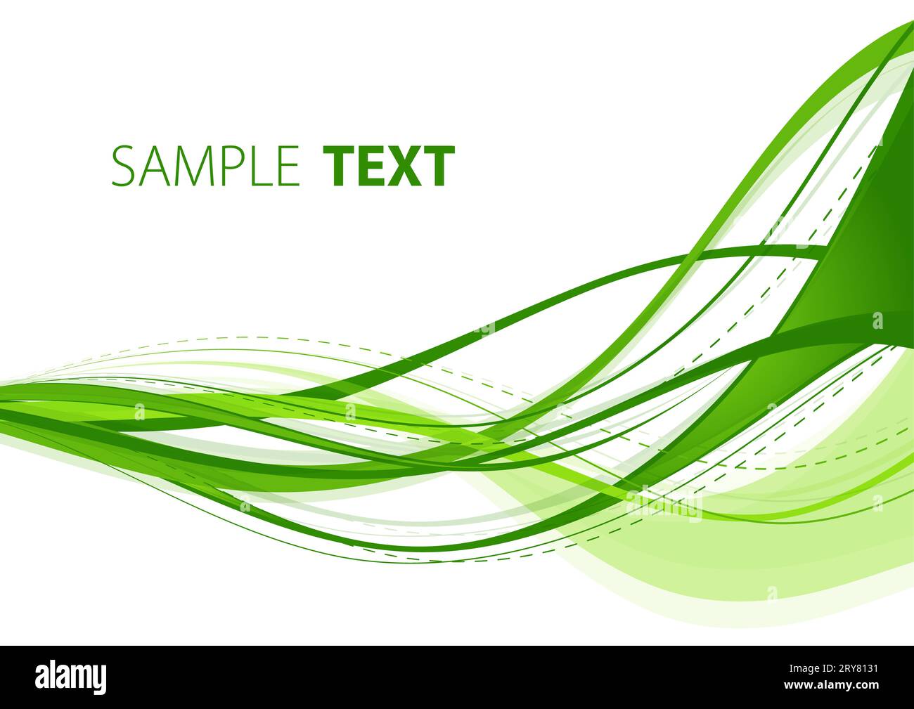 Abstract template with green curves Stock Photo - Alamy