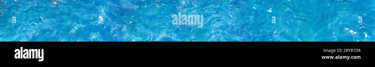 pool water ripples with sunlight glittery reflections, banner, close up ...