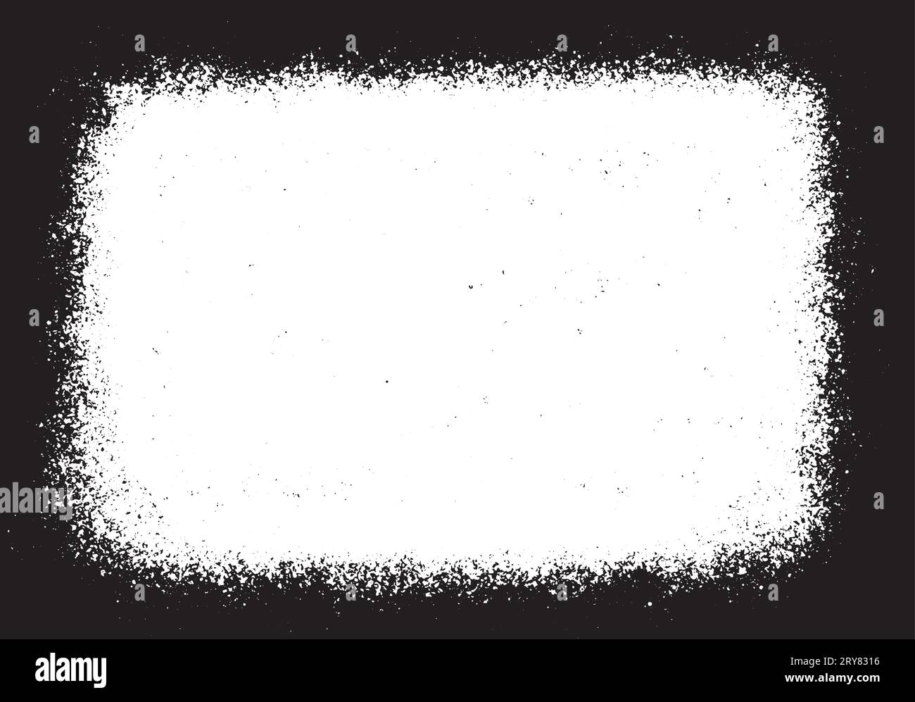 Abstract frame resource with black paint splatter texture, black ink ...