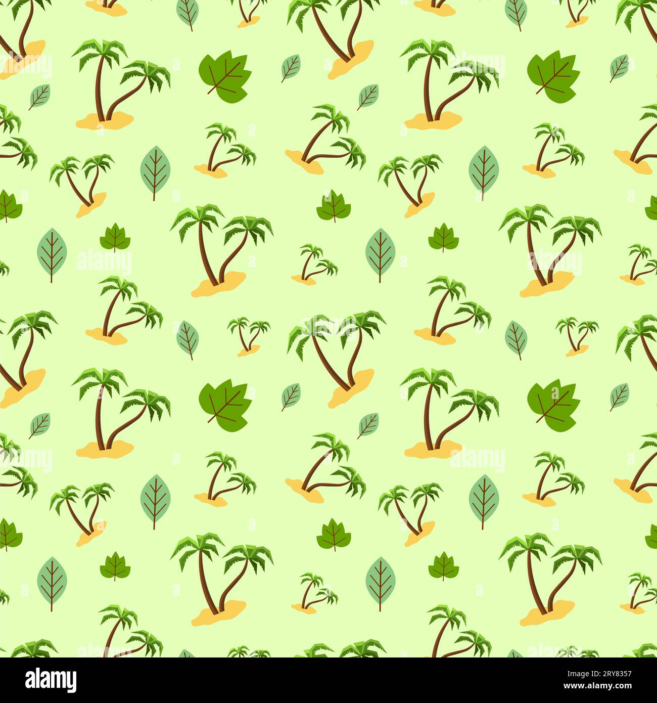 Palm trees beach on Stock Vector Images - Alamy