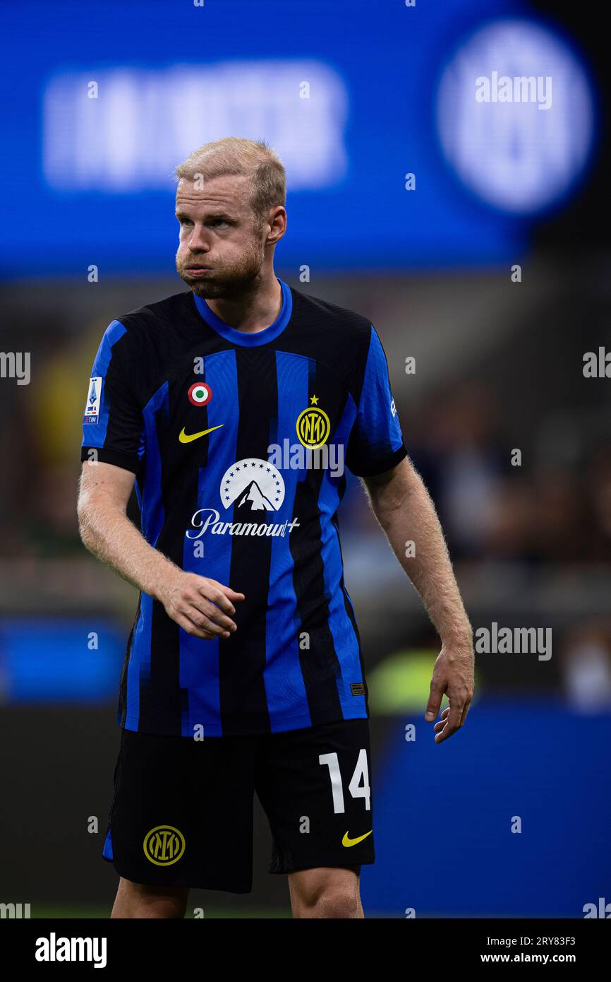Milan, Italy. 29 September 2023. Davy Klaassen of FC Internazionale looks on during the Serie A ...