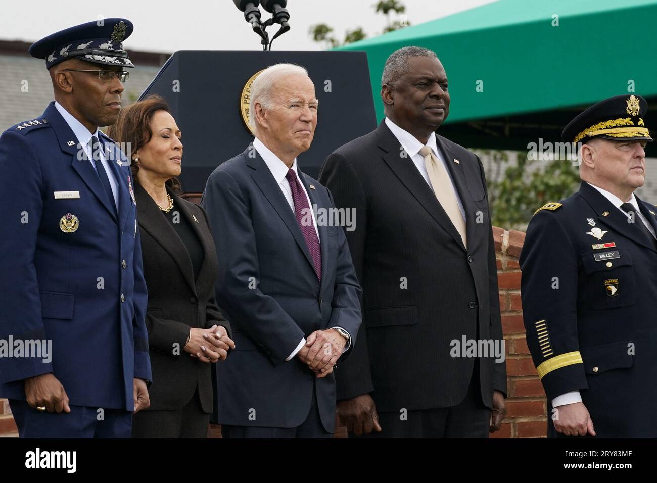 General Charles Q. Brown, Jr., Vice President Kamala Harris, President ...