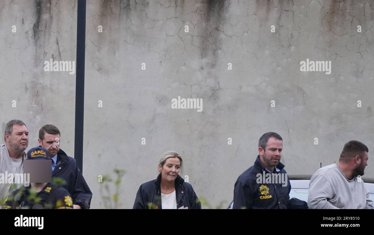 EDITORS NOTE: Officers faces have been pixelated at request of Garda ...