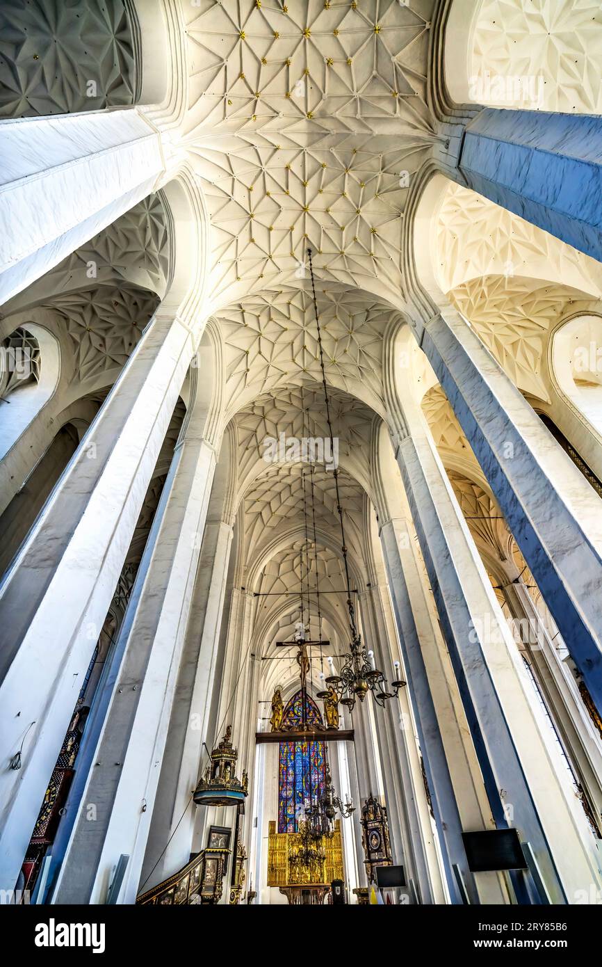 Basilica Wide Altar St Mary's Church Gdansk Poland. Basilica Assumption ...