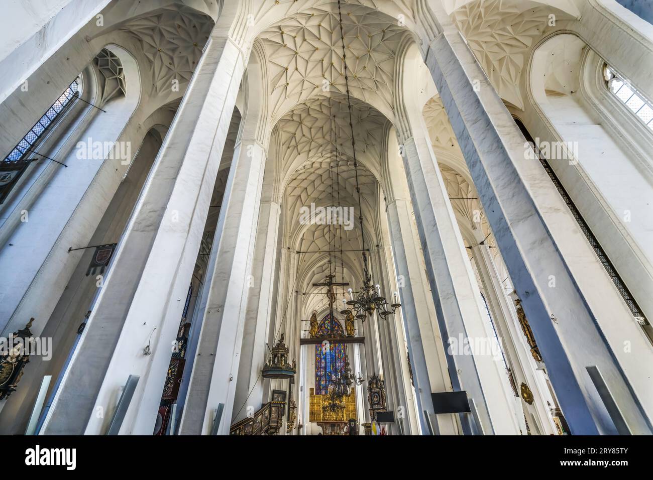 Basilica Wide Altar St Mary's Church Gdansk Poland. Basilica Assumption ...