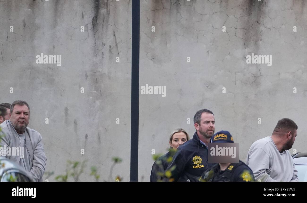 EDITORS NOTE: Officers faces have been pixelated at request of Garda ...