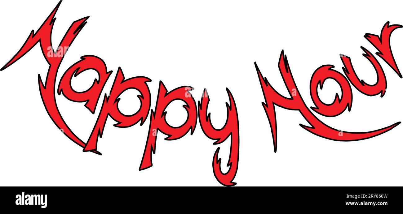 Happy Hours text sign illustration on white background Stock Vector ...