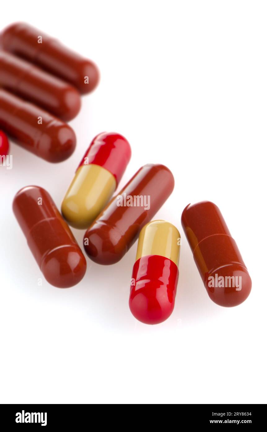 Color pills treatment disease hi-res stock photography and images - Alamy