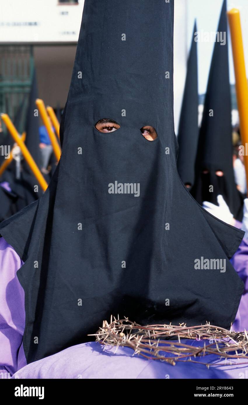 Participant also called Nazarenos of the Christian Semana Santa ...