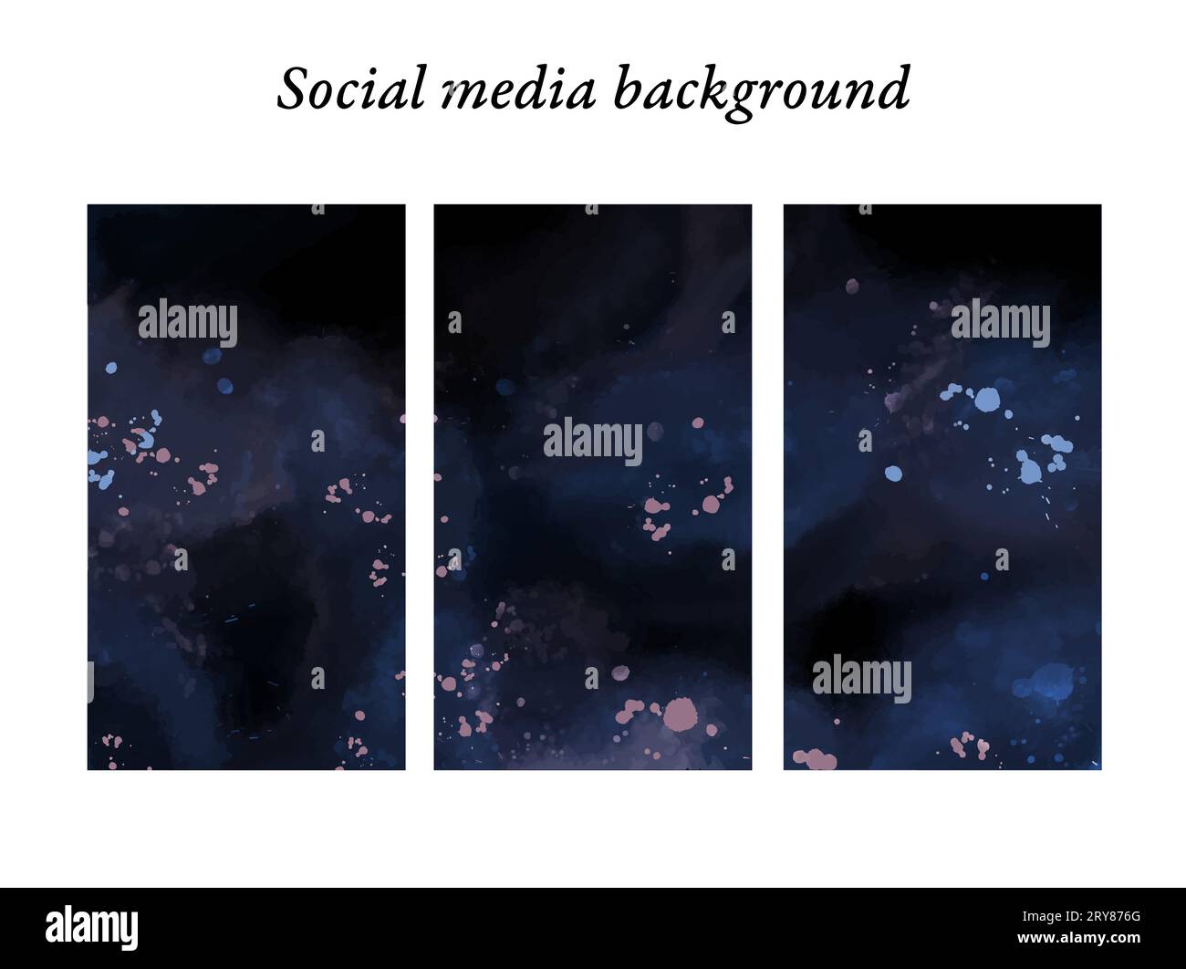 Abstract social media story design templates, sky concept, universe ...