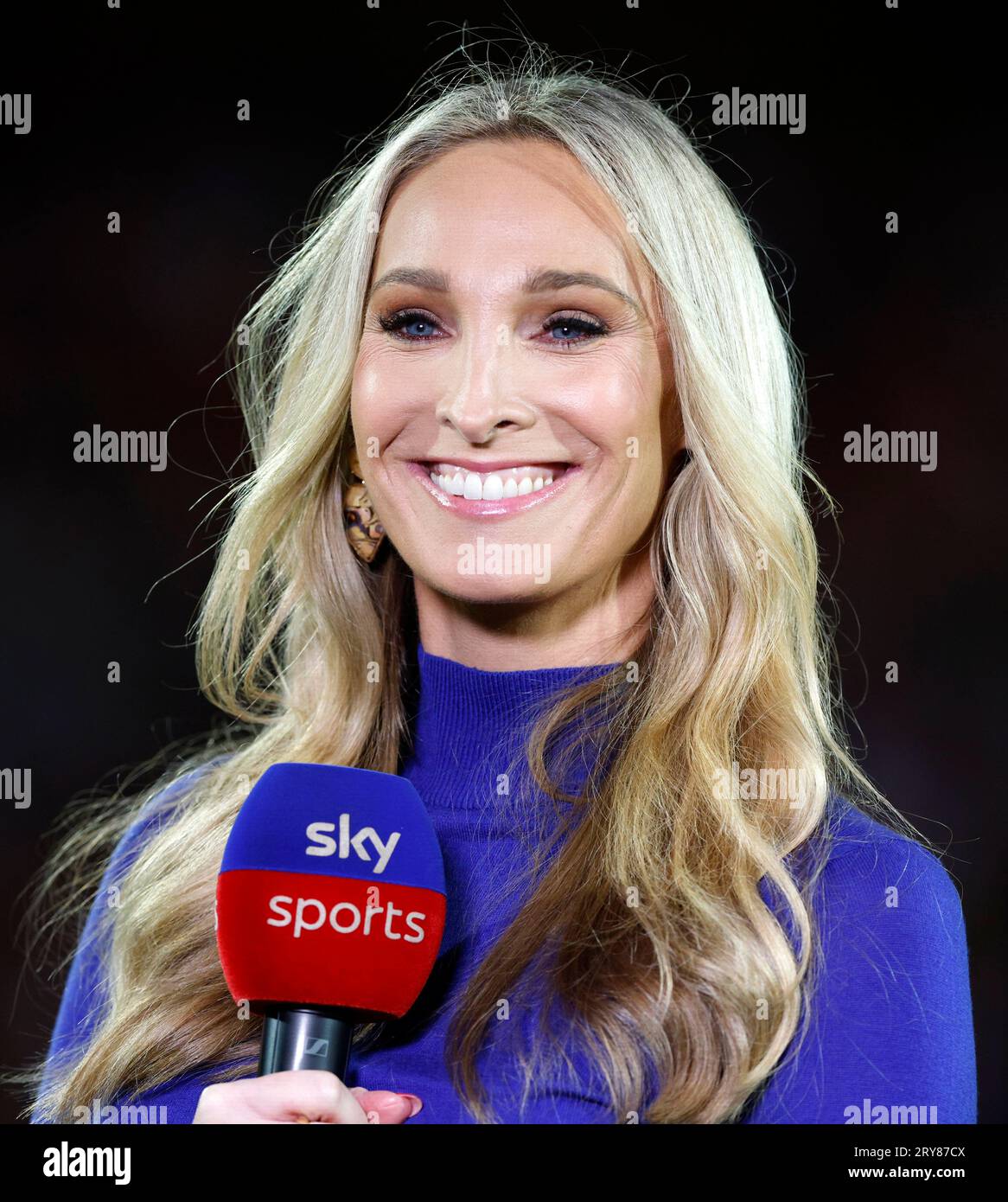 TV Presenter, Jenna Brooks, seen ahead of the Betfred Super League ...
