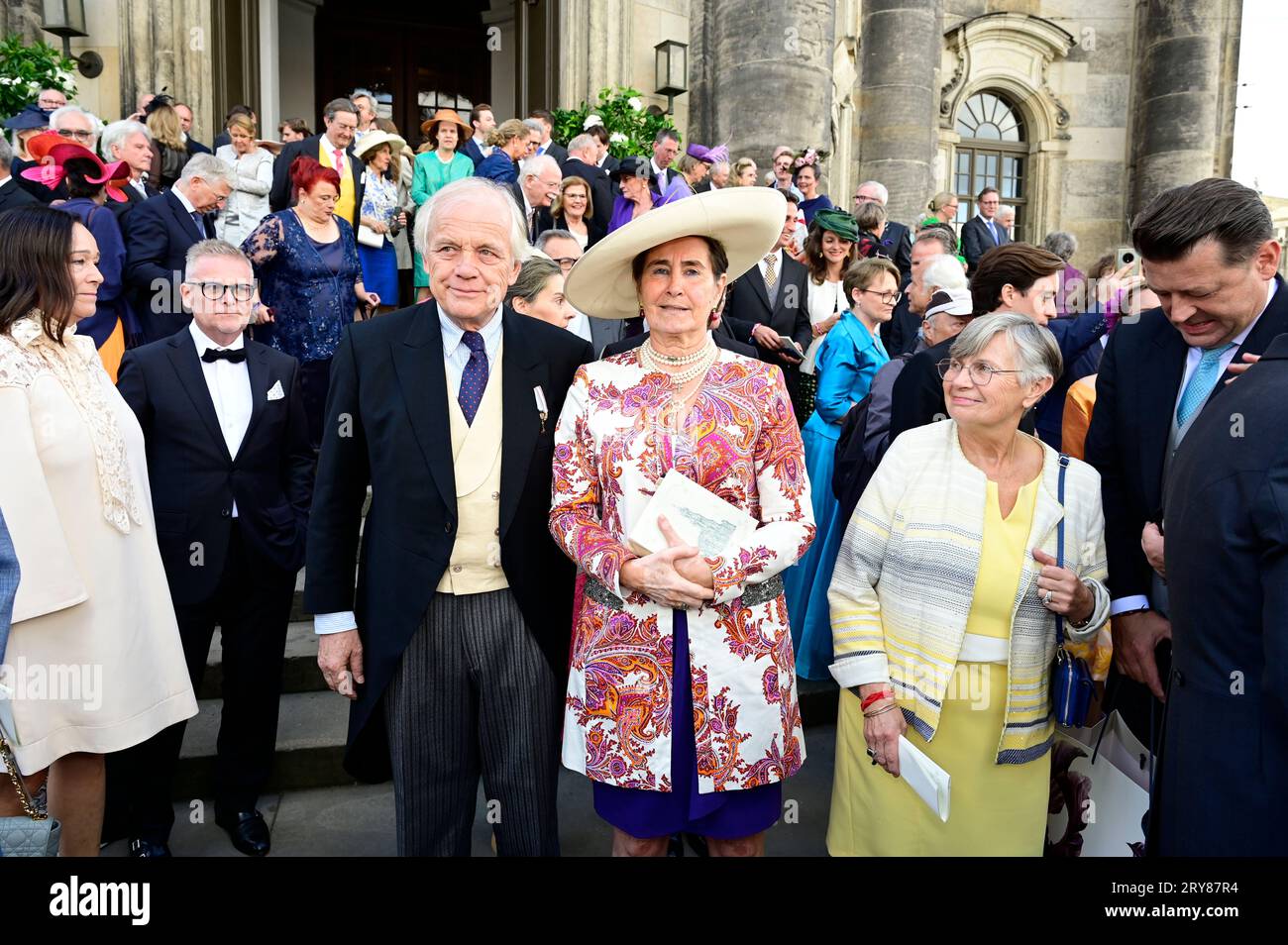 Alfred Prinz von Schönburg-Hartenstein mit seiner Frau Marie Therese ...