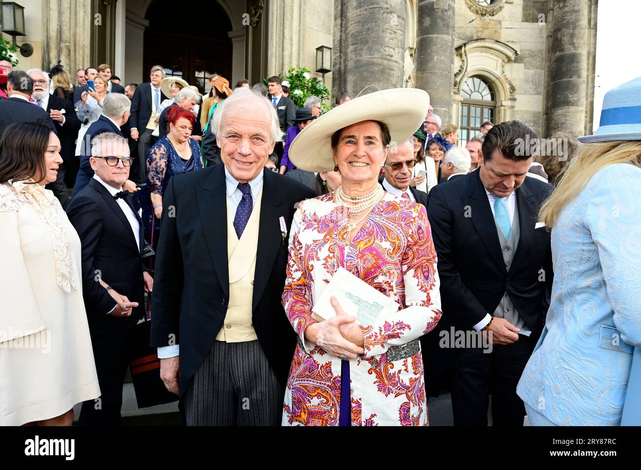 Alfred Prinz von Schönburg-Hartenstein mit seiner Frau Marie Therese ...