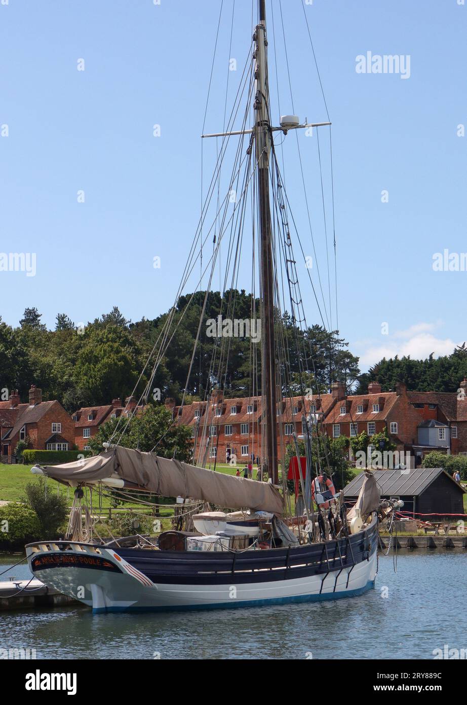 Beaulieu River looking towards Buckler’s Hard in the New Forest ...