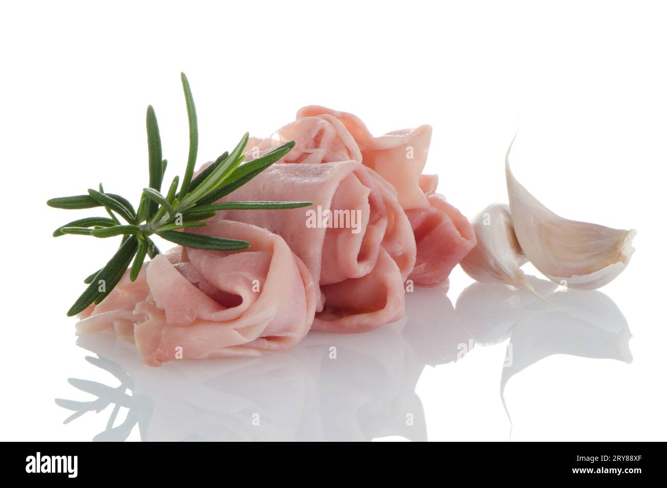 Fresh shaved ham Stock Photo - Alamy