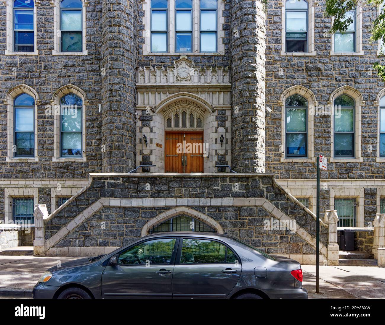 Fortune Academy, at 630 Riverside Drive, is a Gothic castle-like ...