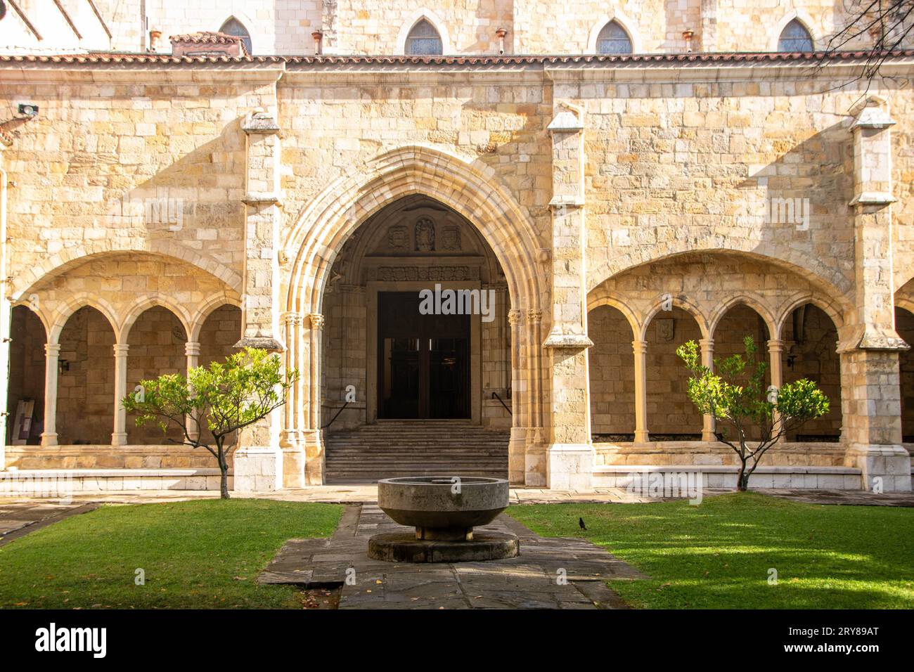 The cloister of the cathedral Basilica of the Assumption of the Virgin ...