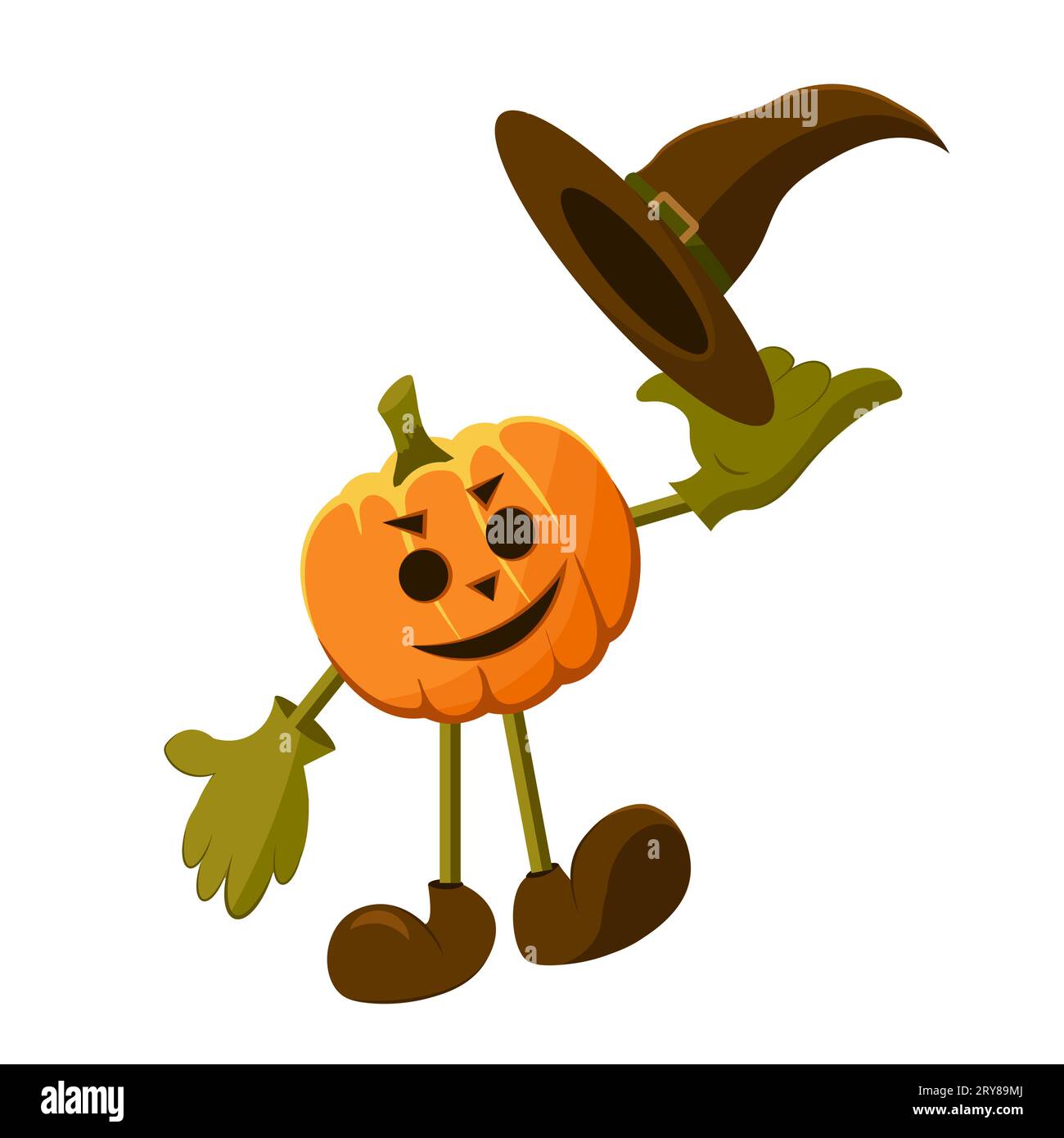 Pumpkin with arms and legs Stock Vector Image & Art - Alamy