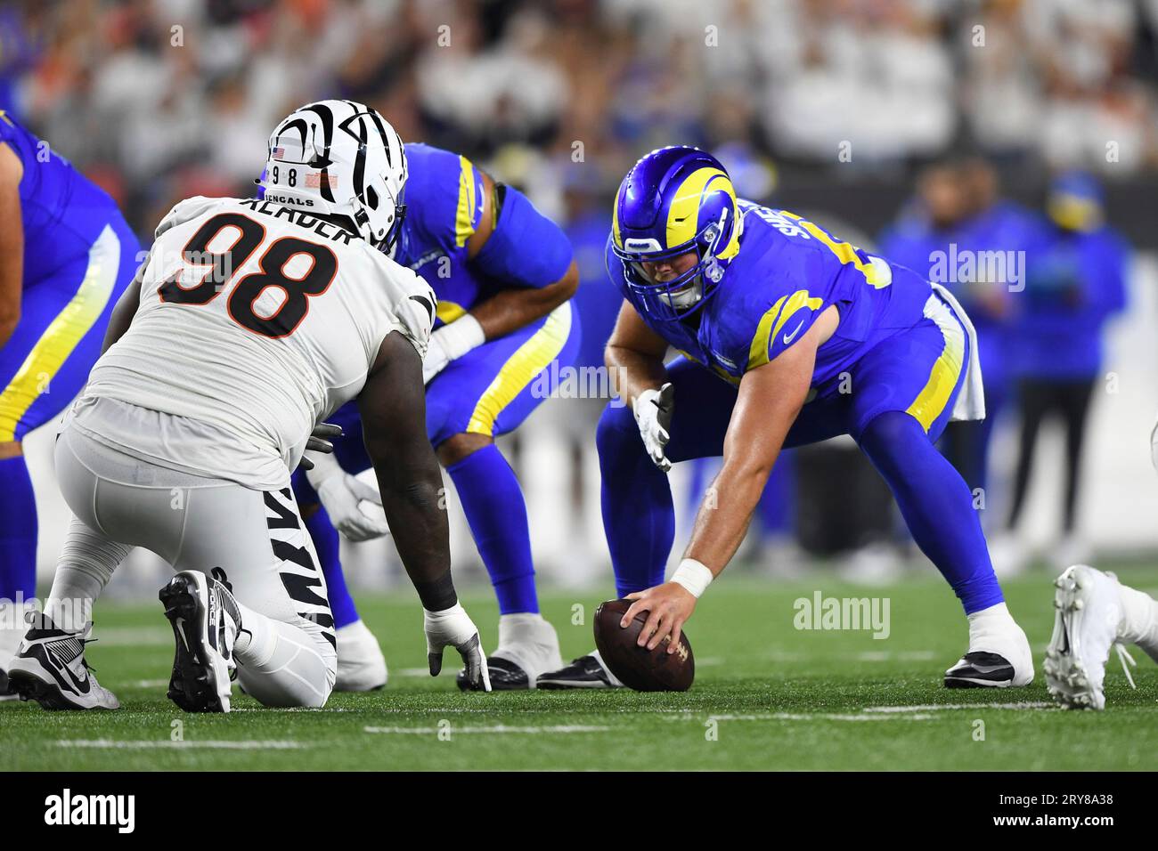 Los Angeles Rams guard Coleman Shelton (65) during an NFL football game ...